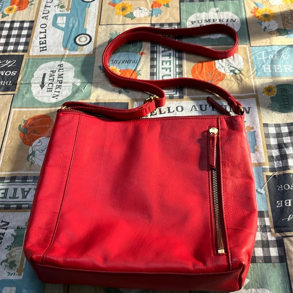 Fossil | Bags | Fossil Tara Brick Red Crossbody Bag | Poshmark